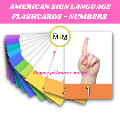 ALPHABET & NUMBERS SIGN LANGUAGE FLASHCARDS ASL, Laminated , AMERICAN ...