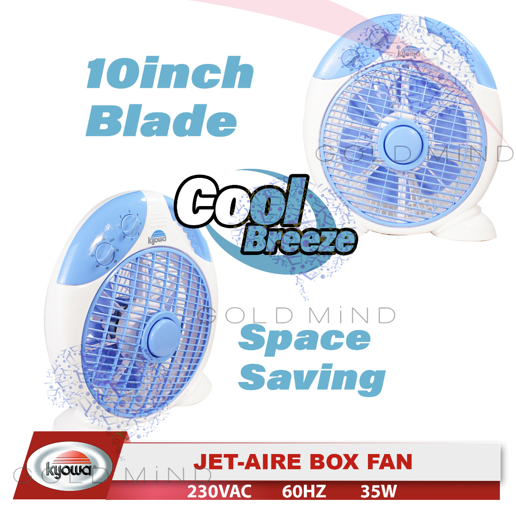 Kyowa Electric Fan Box Fan KW-6910 35W (Blue) | Shopee Philippines