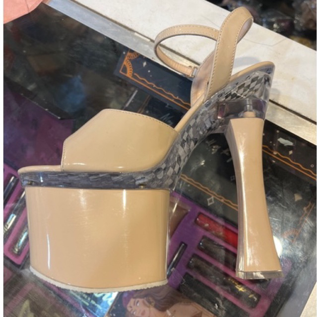 Venus Nude Sexy Glass Sandals for Pageant | Shopee Philippines