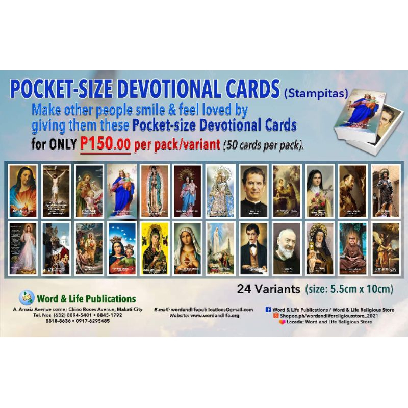 STAMPITA - DEVOTIONAL CARDS (MEDIUM SIZE) - 50 PCS / BUNDLE | Shopee ...