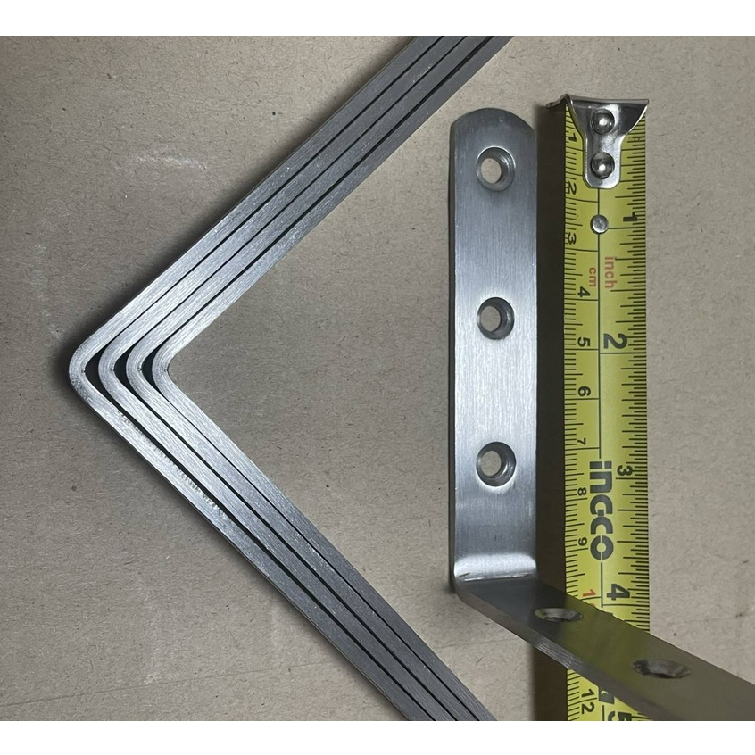 10pcs Stainless steel L shaped bracket (makapal) heavy duty | Shopee ...