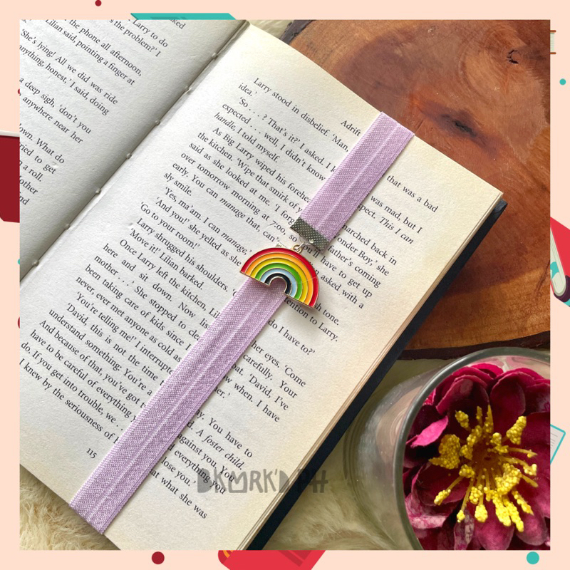 Handmade Elastic Bookmarks | Rainbow in Lilac | Shopee Philippines