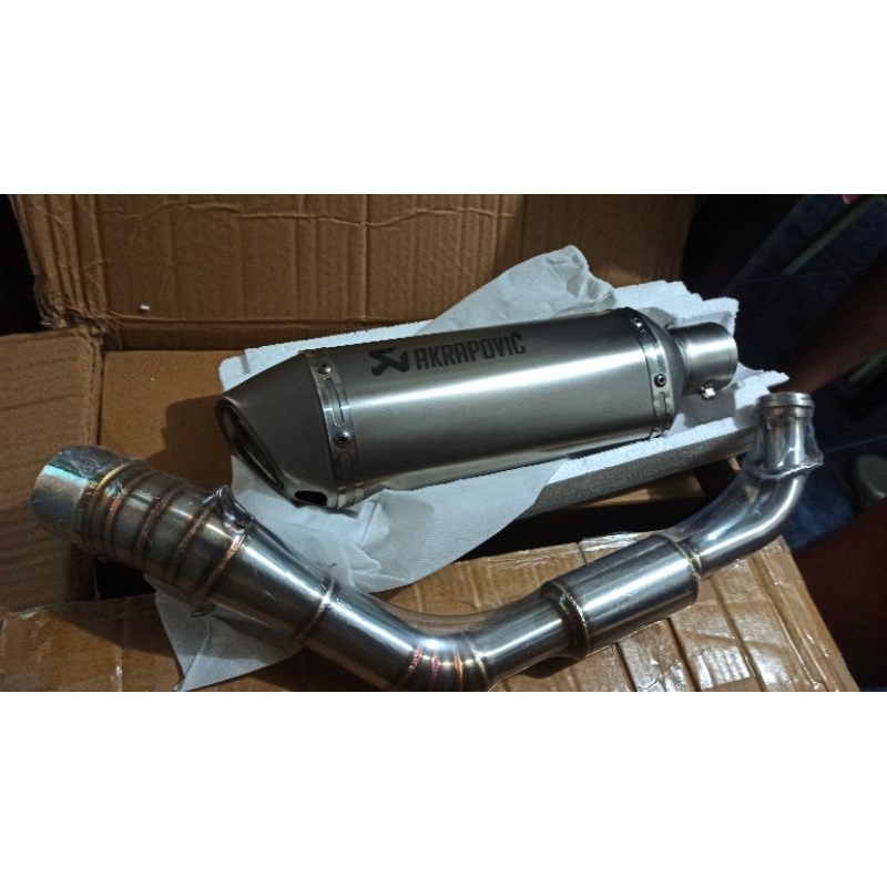 Akrapovic SC Project Full System Exhaust Pipes for NMAX V2 V2.1 / AEROX ...