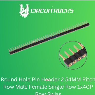 Round Hole Pin Header 2.54MM Pitch Row Male Female Single Row 1x40P Row ...