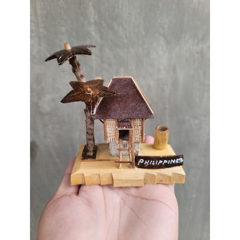 Native Mini Art Handicraft Bahay Kubo Pen Holder | Shopee Philippines