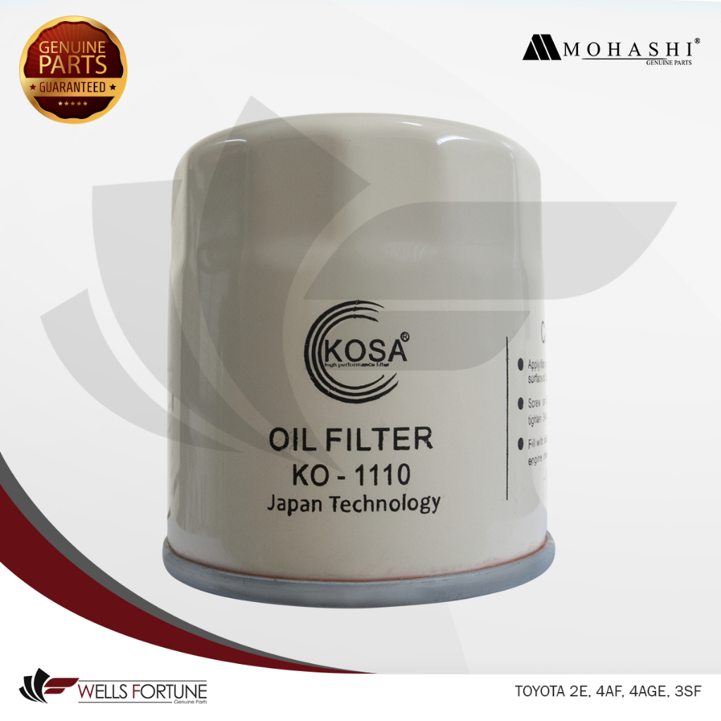 C-110 TOYOTA 2E, 4AF, 4AGE, 3SF 90915-03001 KOSA OIL FILTER KO-1110 ...