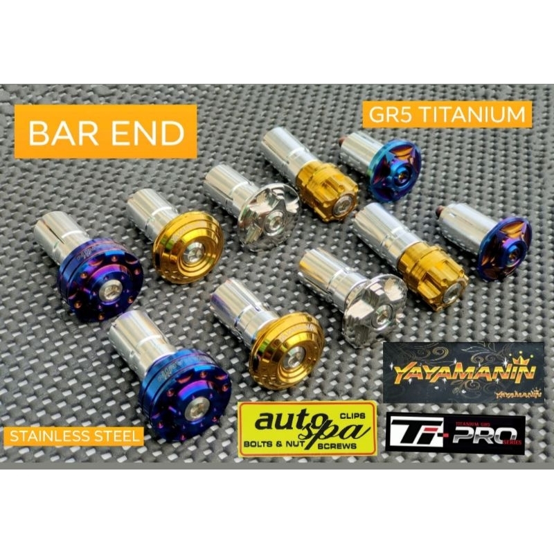 yayamanin lazer printed and Gr5 Titanium universal bar end . | Shopee ...