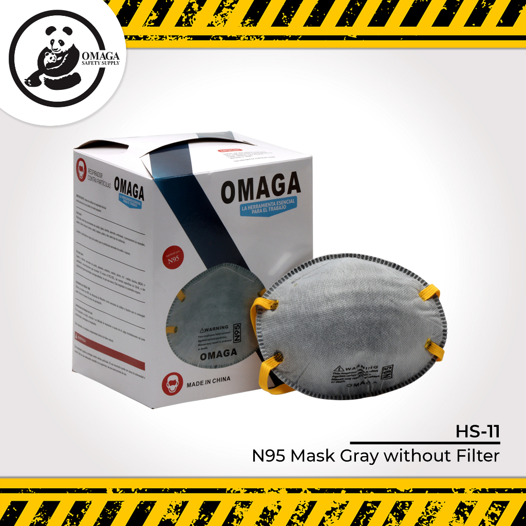 Omaga Construction N95 GRAY mask wi/o filter | Shopee Philippines