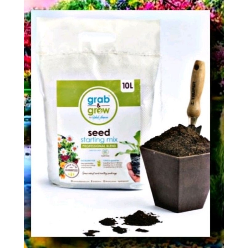 SEED STARTING MIX PROFESSIONAL BLEND 10 LITERS (GRAB & GROW) | Shopee ...