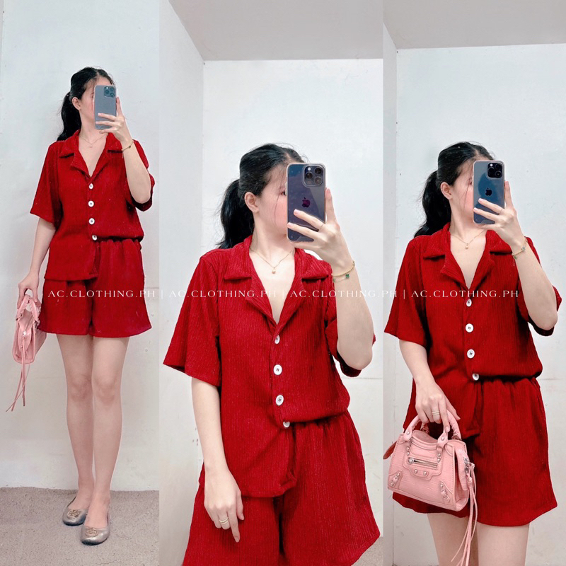 ELISE BANKOK INSPIRED COLLAR POLO TOP TERNO | Shopee Philippines