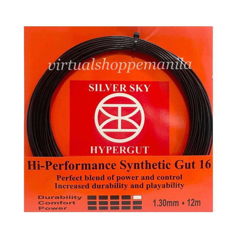 Silver Sky Hypergut High Performance Synthetic Gut 16 Tennis String ...