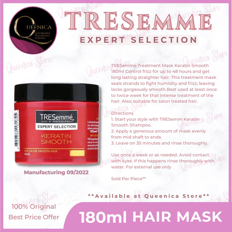 TRESemme Mask 180ml (Keratin Smooth) | Shopee Philippines