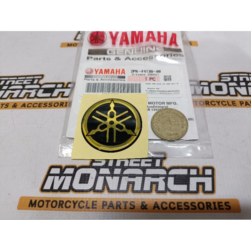 GENUINE YAMAHA GOLD EMBLEM LOGO 2PK-F413B-00 FOR SNIPER 155/150 MX KING ...