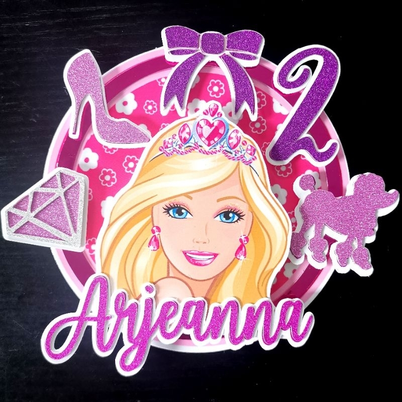 2D Barbie Cake / Cupcake Topper | Shopee Philippines