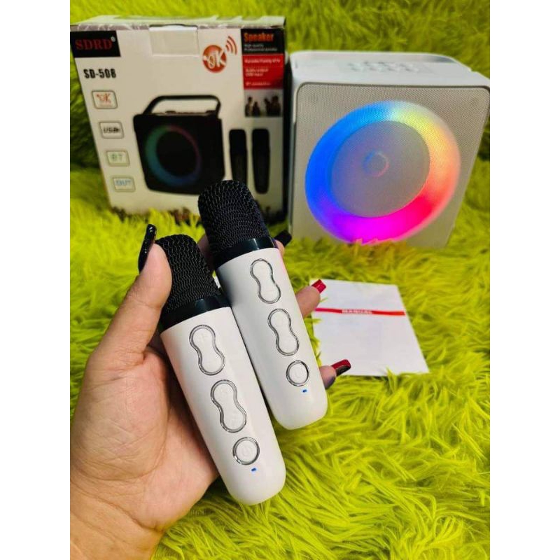 Sdrd Portable 508 Wireless Bluetooth Karaoke KTV Speaker with 2pcs ...