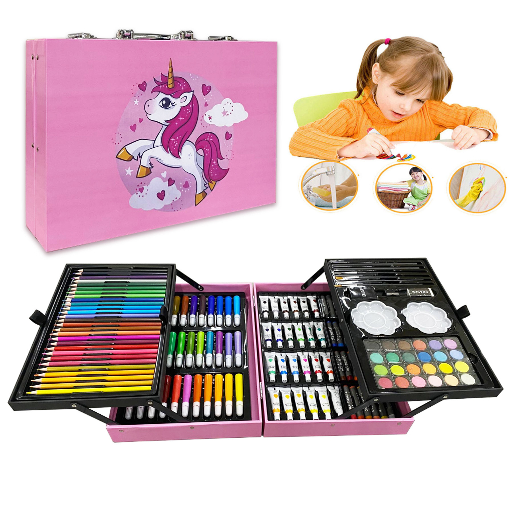 145 Piece Art Set with Sturdy Aluminum Case for Kids and Beginners ...
