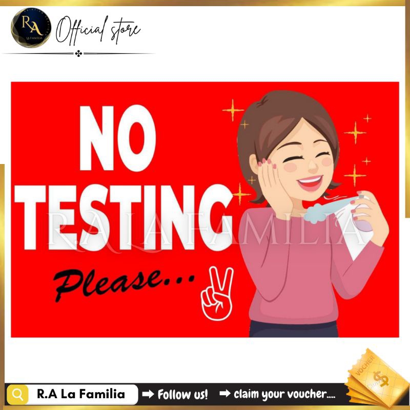 R.A NO TESTING PVC SIGNAGE. HIGH GLOSSY | Shopee Philippines
