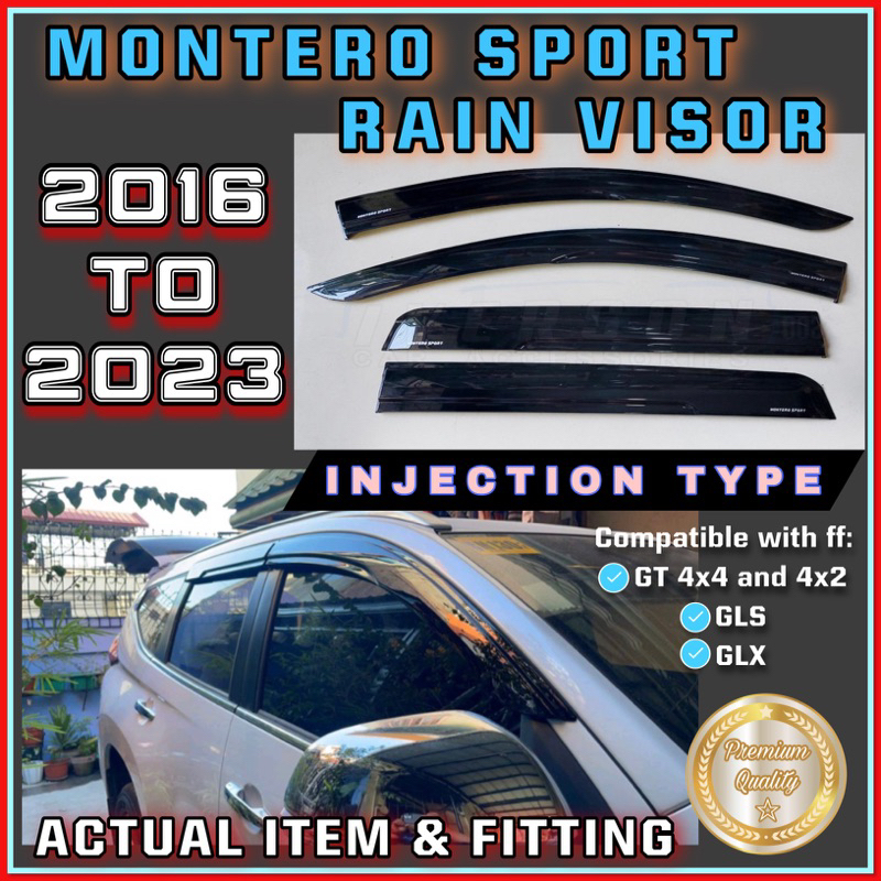 MITSUBISHI MONTERO SPORT 2016-2023 RAIN VISOR INJECTION TYPE THAILAND ...