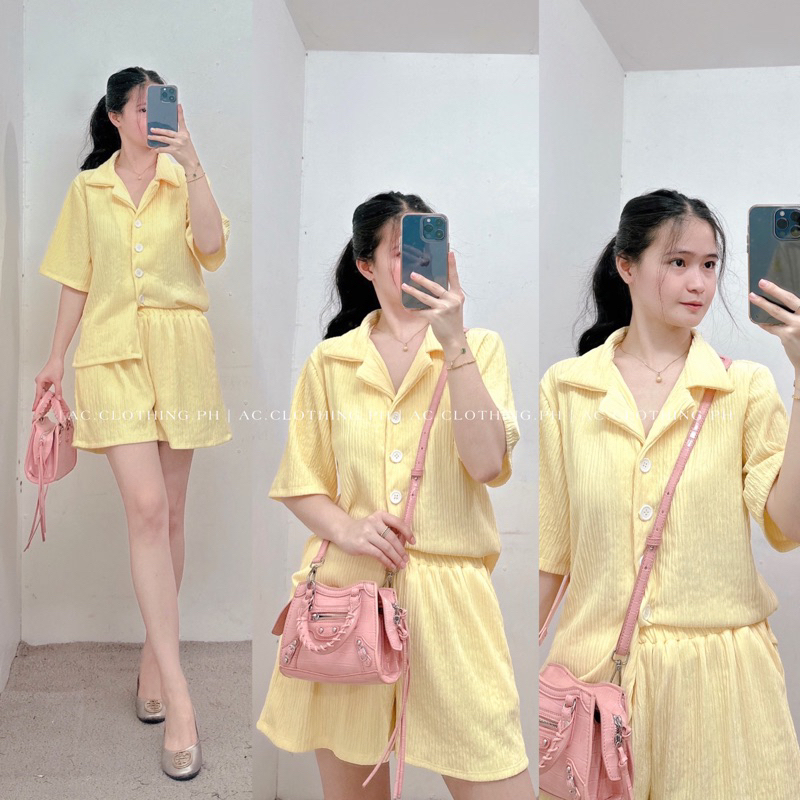 ELISE BANKOK INSPIRED COLLAR POLO TOP TERNO | Shopee Philippines