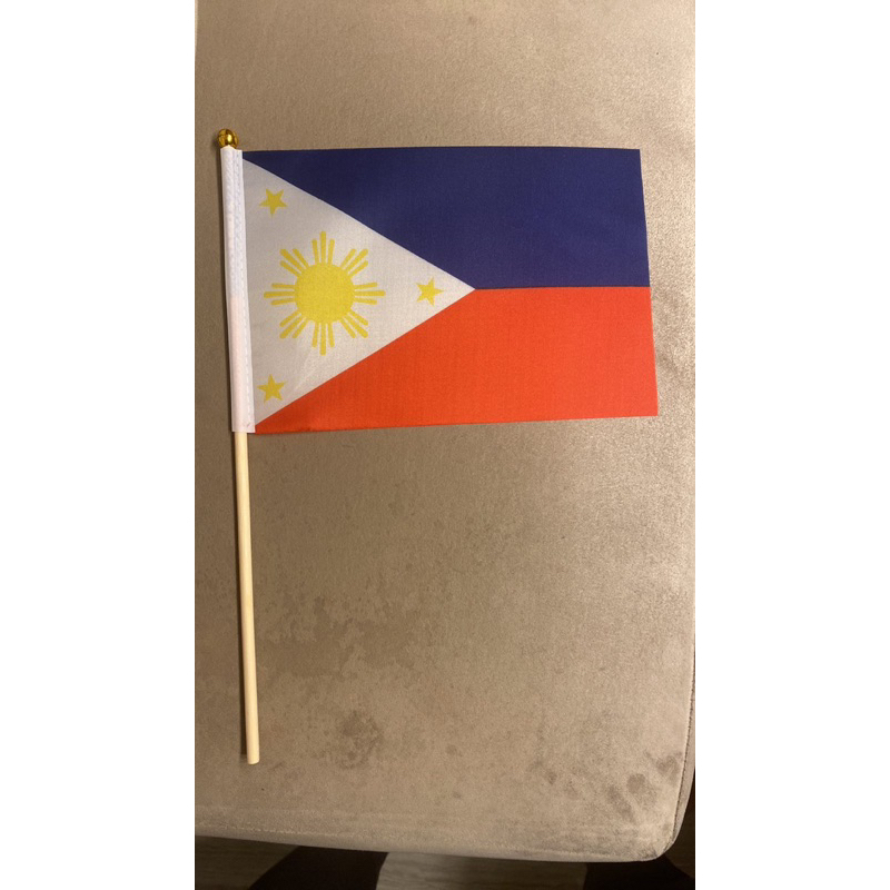 7 pcs Philippine Flag Nylon Material on Red Bamboo Stick | Shopee ...