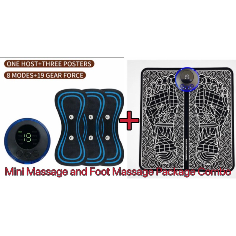 Wxd Electric Ems Foot Massage Mini Body Massage Pad Feet Acupuncture