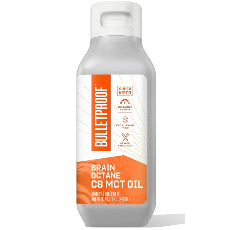 Bulletproof Brain Octane Premium C8 MCT Oil from Non-GMO Coconut 14g ...