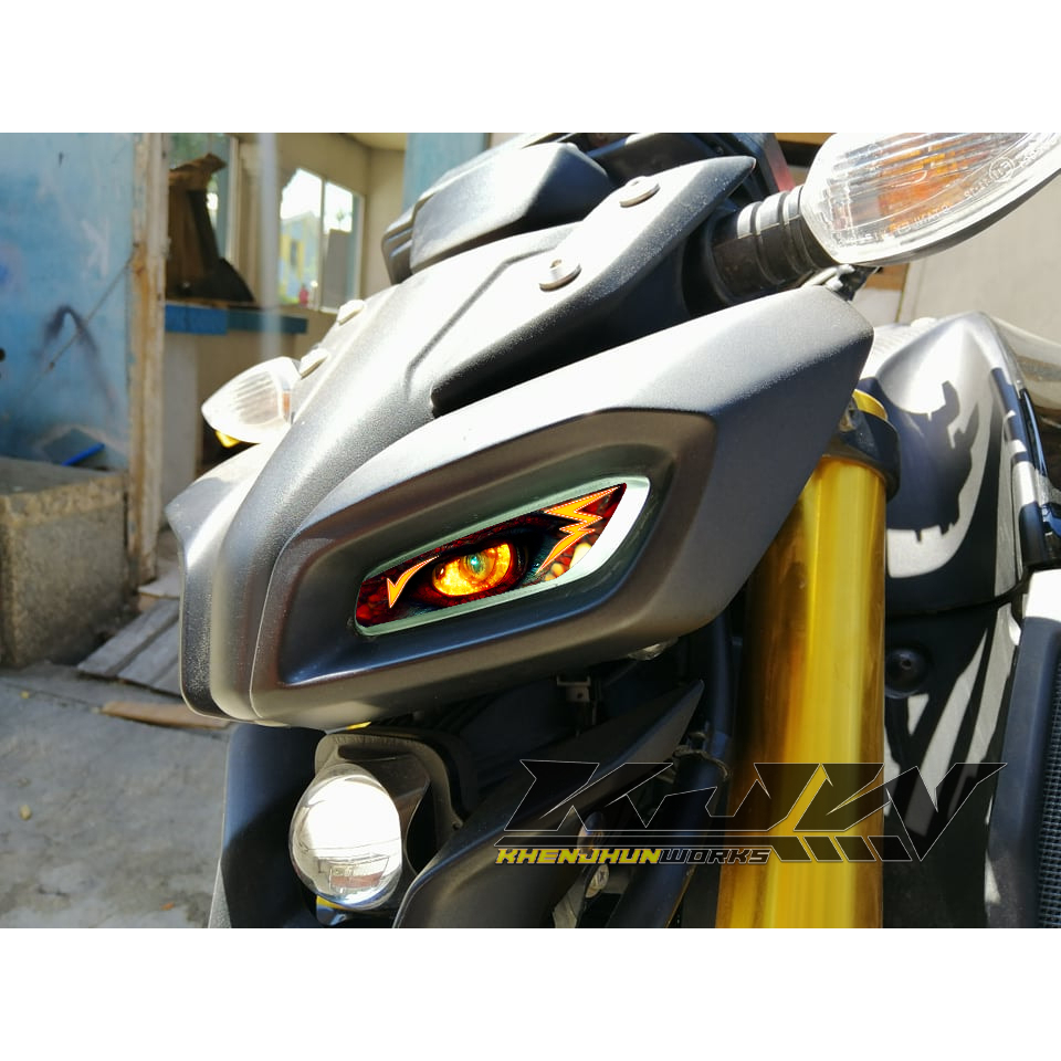 Yamaha MT15 winker eyes Dragon V2 Design Color Orange | Shopee Philippines