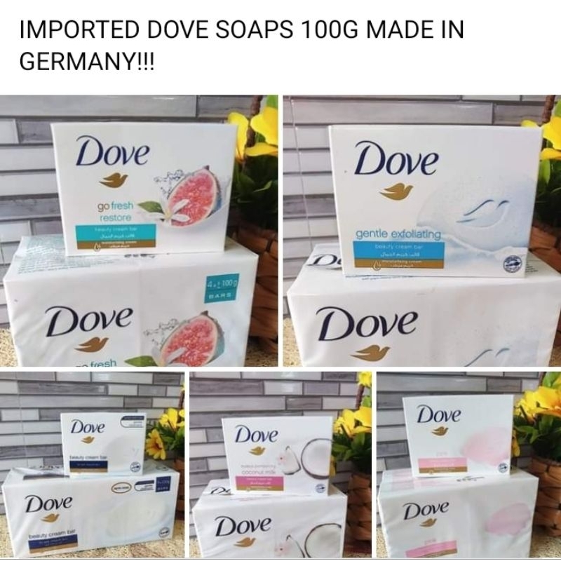 IMPORTED FROM TAIWAN!!! DOVE SOAP 100G MADE IN GERMANY (SET OF 4 - 6PCS ...