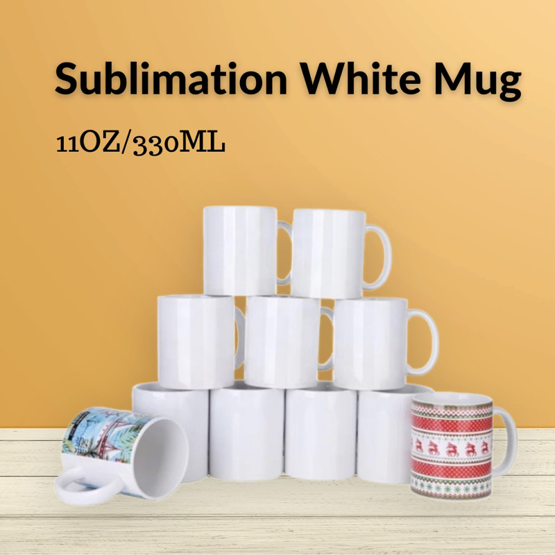 YAMIGO 11oz sublimation mug white mug 330ml gift mug | Shopee Philippines