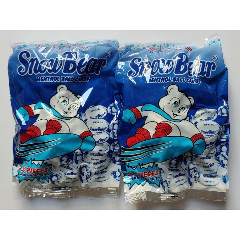 2 Packs SnowBear Menthol Ball Candy 50s | Shopee Philippines