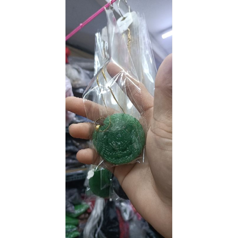 Bagwa Jade Necklace with stainless Holder and chain | Shopee Philippines