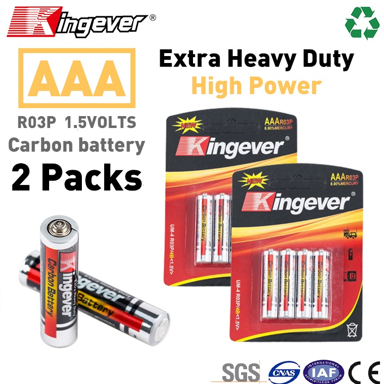 Kingever 100% Original AAA R03p High Power 4pcs/Pack Extra Heavy Duty ...