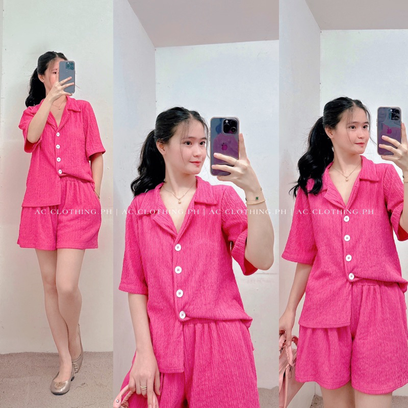 ELISE BANKOK INSPIRED COLLAR POLO TOP TERNO | Shopee Philippines