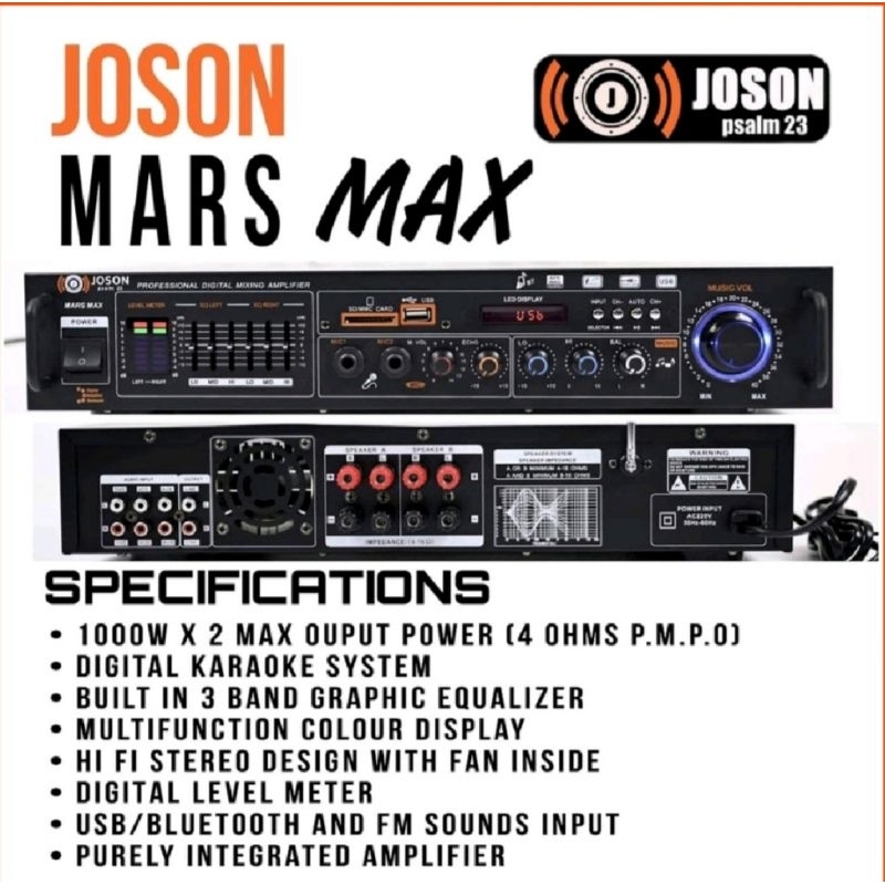 JOSON MARS Max Integrated Amplifier | Shopee Philippines