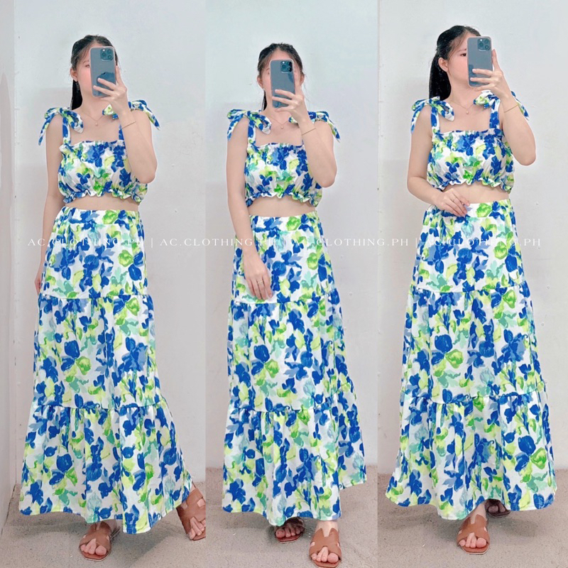 FLORAL HEART EVANGELISTA SUMMER TERNO | Shopee Philippines