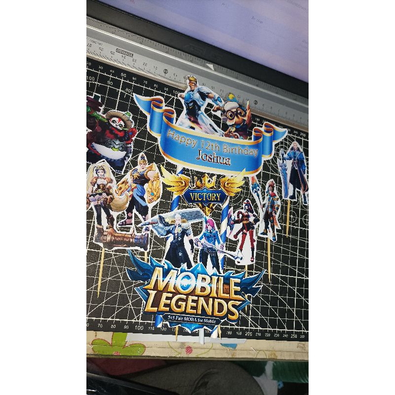 customized photo Printed cake toppers mobile legends themed | Shopee ...