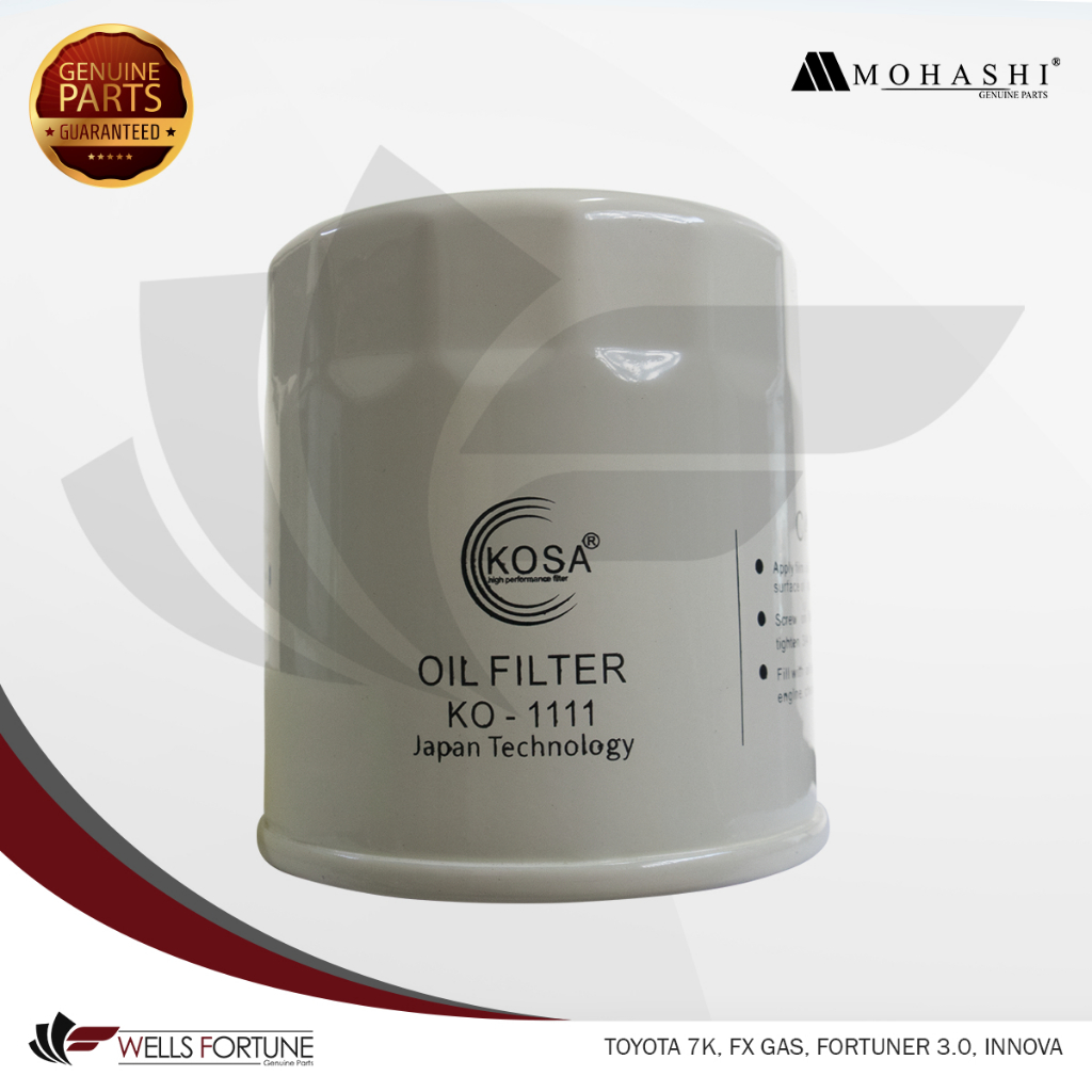 TOYOTA 7K, FX GAS, FORTUNER 3.0, INNOVA 0915-03002 KOSA OIL FILTER KO ...