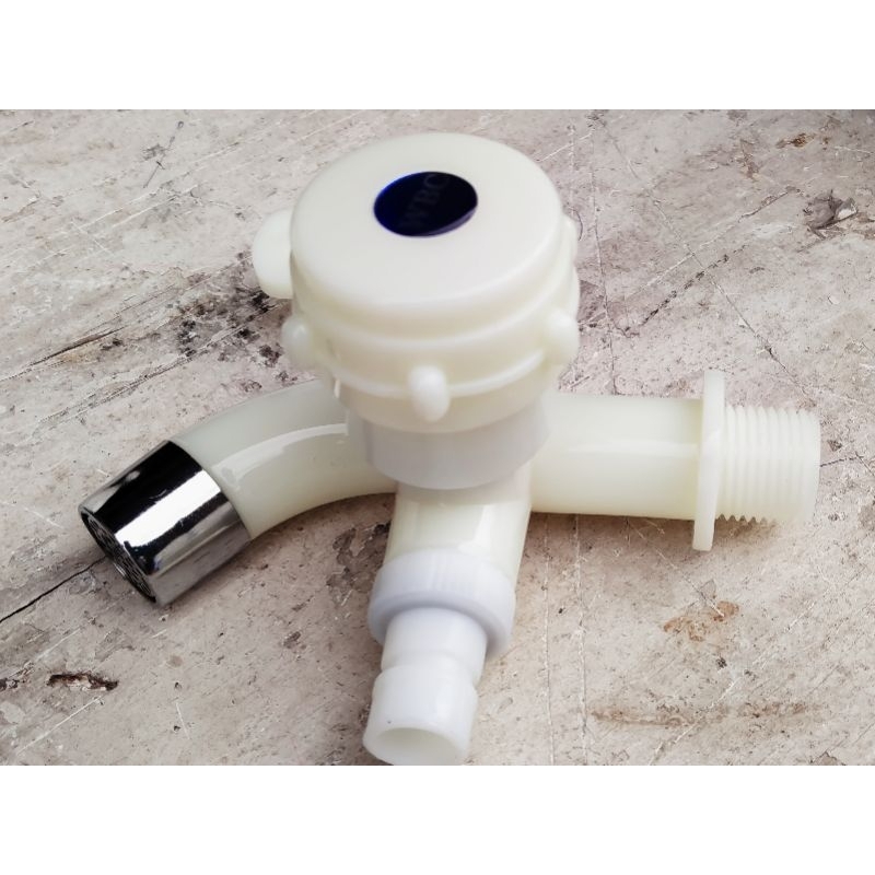 PVC Plastic 2-way Faucet. for shower & washing machine. | Shopee ...