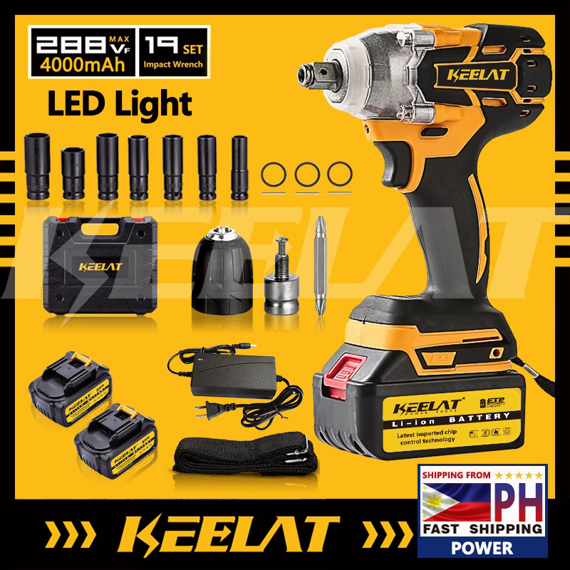 KEELAT KID004 Electric lmpact Wrench Cordless Brushless Wrench lmpact ...