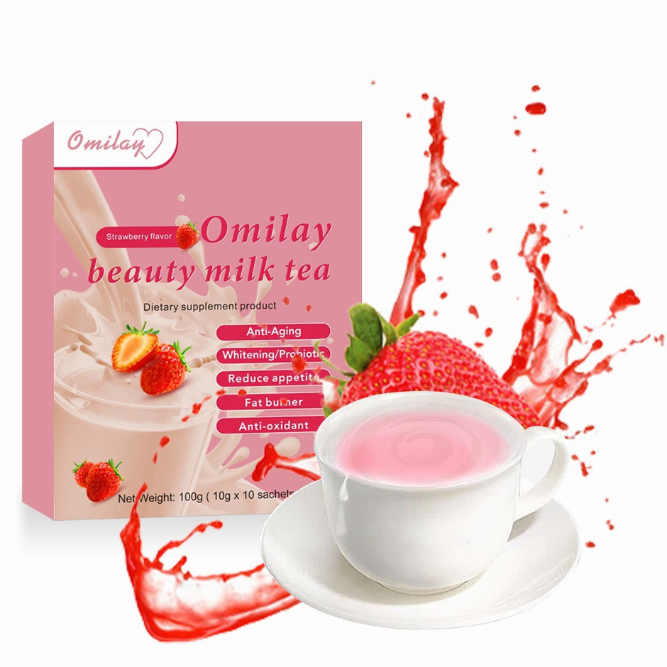 Omilay Beauty Milk Strawberry Collagen Anti Aging Drink Milk | Shopee ...