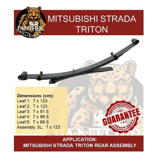 Molye / Leaf Spring Assembly for Mitsubishi Strada Triton Rear (MATIBAY ...