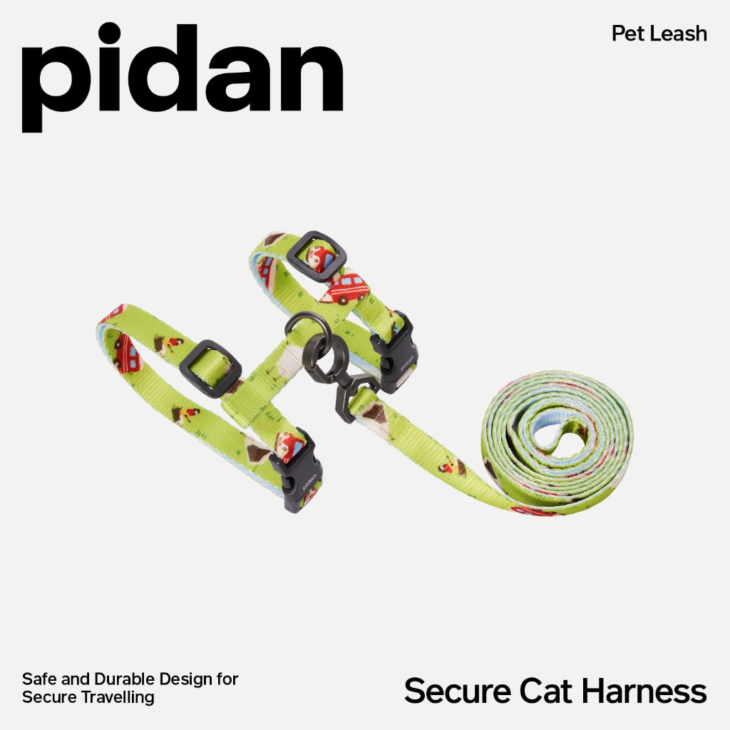PIDAN Cat Leash Set Cats Escape Proof Adjustable Kitten Harness for ...