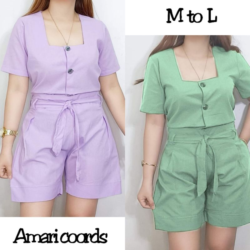 The Latest Brands Amari coordinates set of blouse and shorts (M - L ...