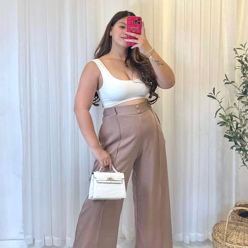 SARA Premium Trouser Highwaisted Pants (PLUS SIZE) | Shopee Philippines