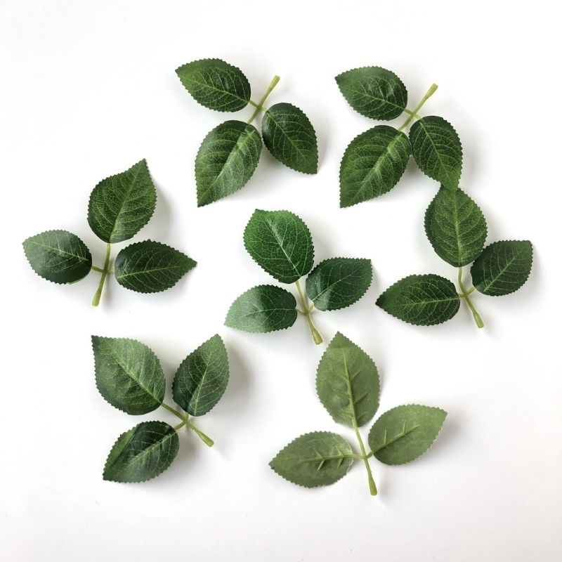 Artificial Green Rose Leaf Flowers Artificial Flower For Gift Wedding Party Home Birthday DIY ...