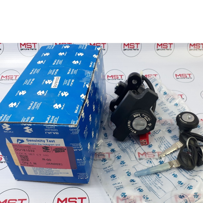 Ignition Switch Assy / Lock Set CT100 Bajaj Genuine Parts DU181032 (C ...