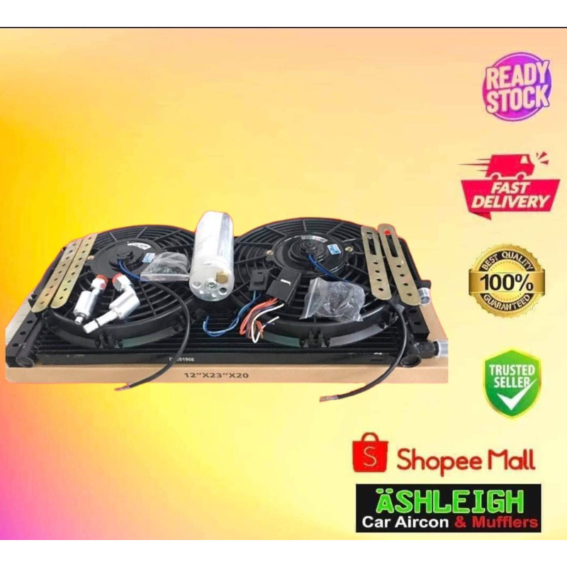Ashleigh Long Condenser 12x23 Laminated Aux fan KIT Car aircon parts ...
