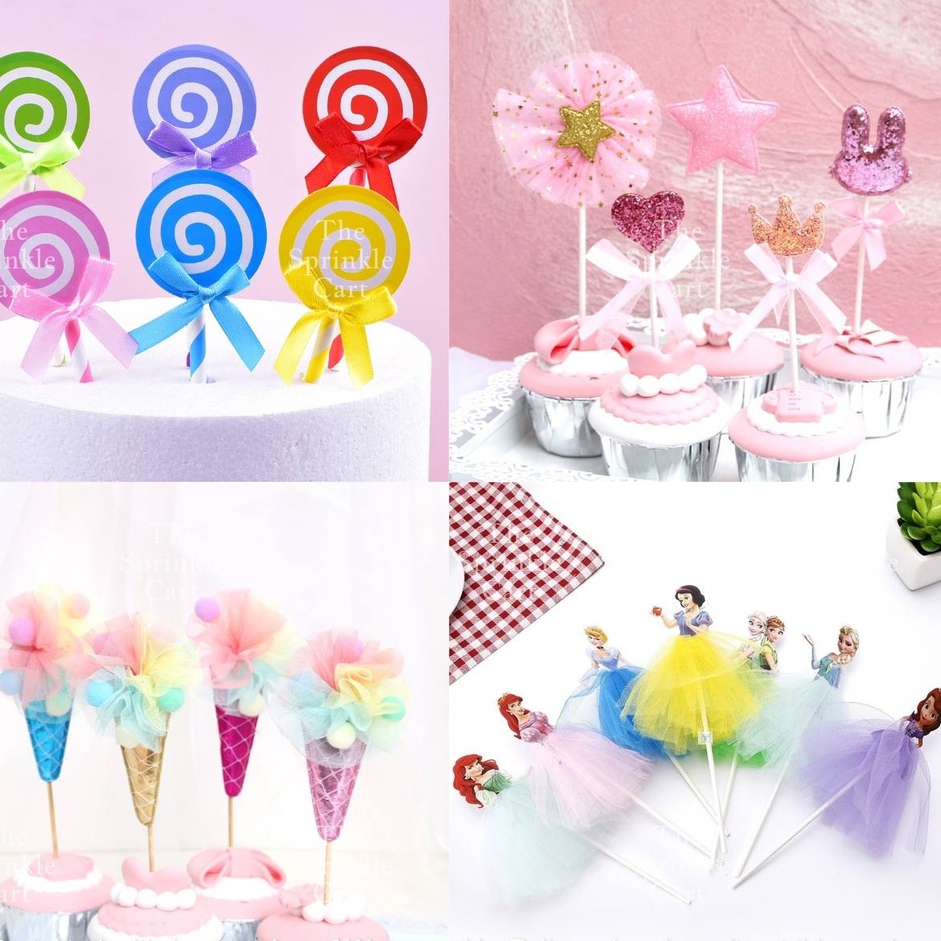 Random Happy Birthday Cake Topper Cake Decoration for Baking Party ...