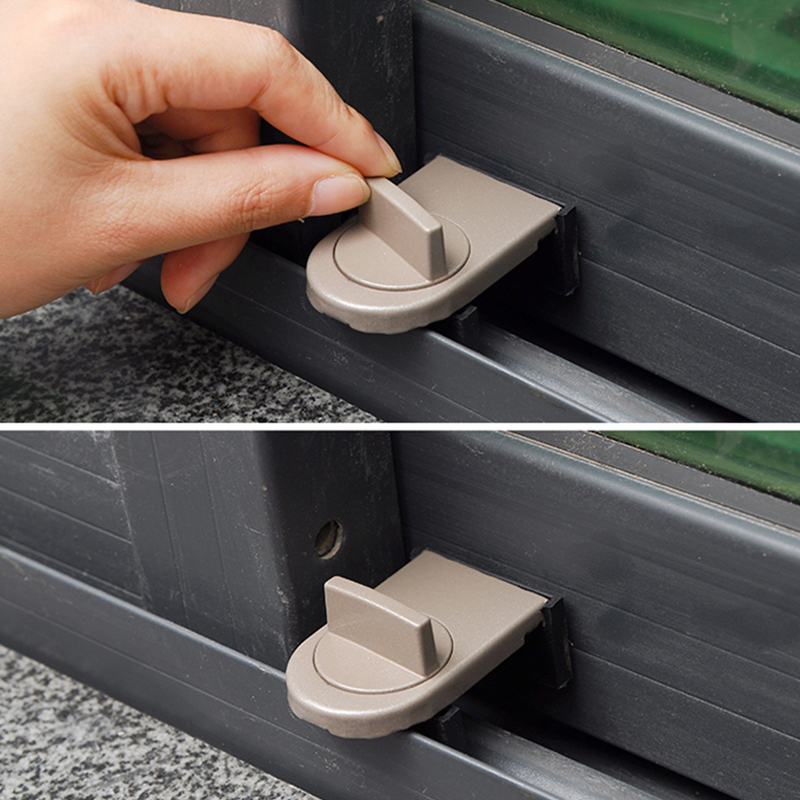 Installation-free children's window safety flush sliding door lock anti ...