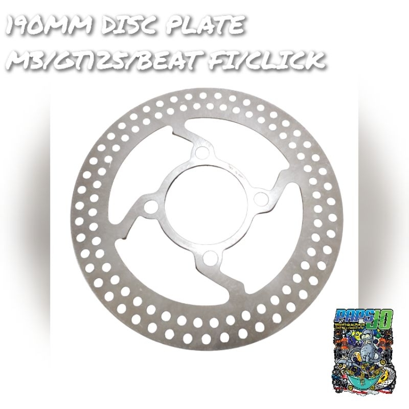 LIGHTENED DISC 190MM 4 HOLES M3/SOUL GT/BEAT FI/CLICK | Shopee Philippines
